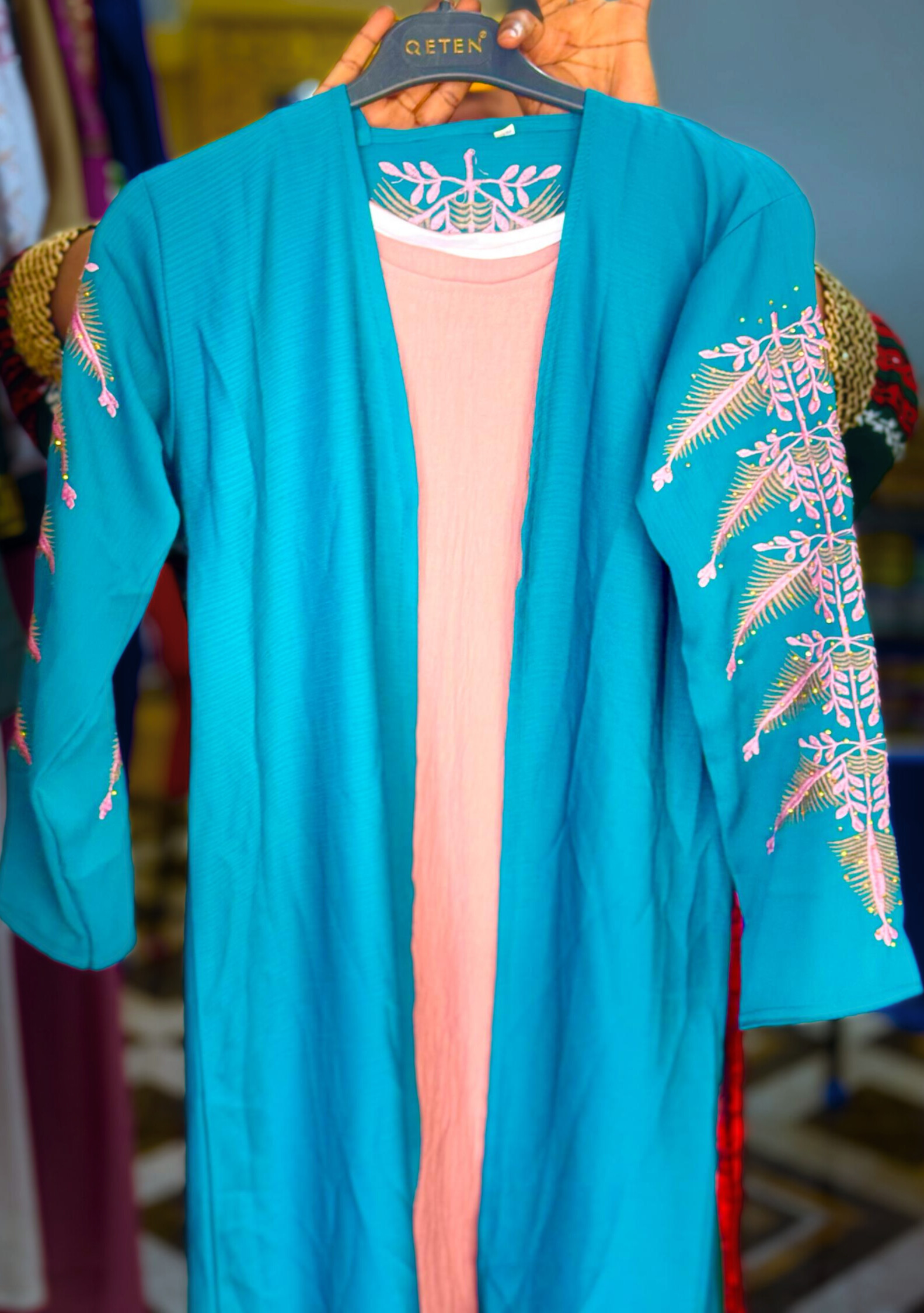 Blue 2 Piece Sudanese Free Wear For Female Kids – D&Z Collections